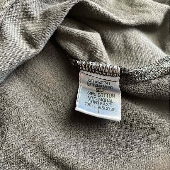 XCVI | Tops | Xcvi Dark Grey Tie Dye Long Sleeve Jersey Knit Draped ...